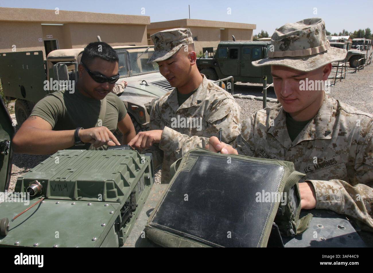 Apr 08, 2005; Camp Fallujah, Iraq; Lance Cpl. AARON M. KLUK-BARANY, a ...
