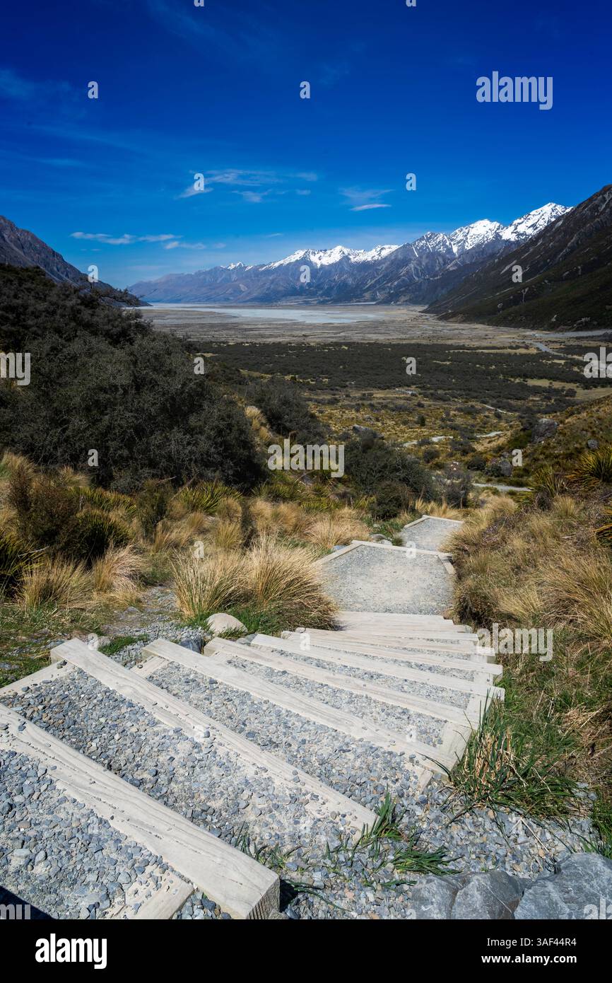 Exploring Aoraki Mount Cook National Parks Majestic Peaks Stock Photo - Alamy