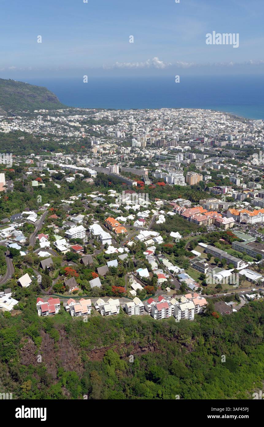 Dec 12, 2013 - Saint-Denis, Reunion island, France - Aerial view of ...