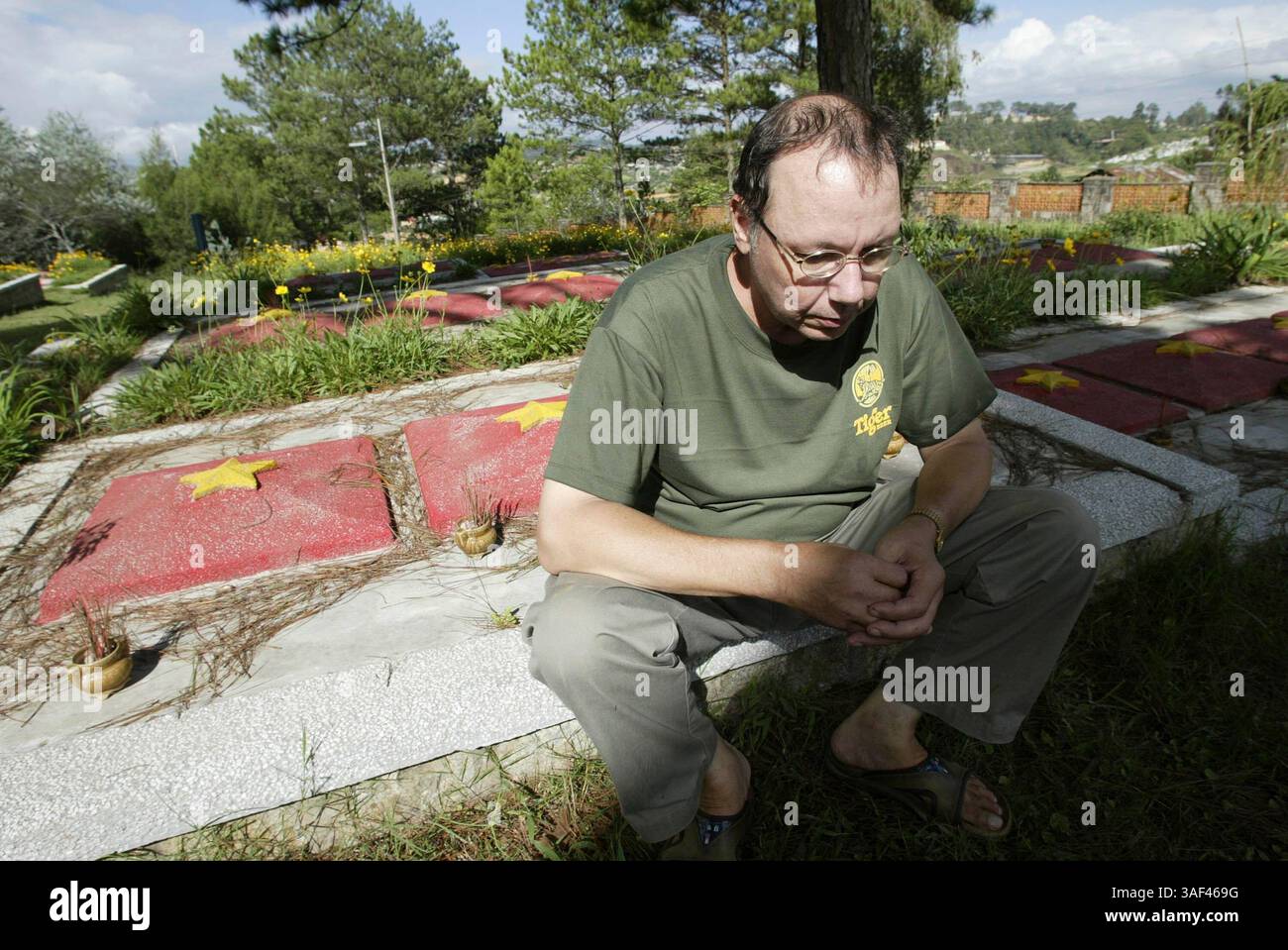 May 19, 2002; Dalat, VIETNAM; Vietnam veteran David Cutaia visits a ...