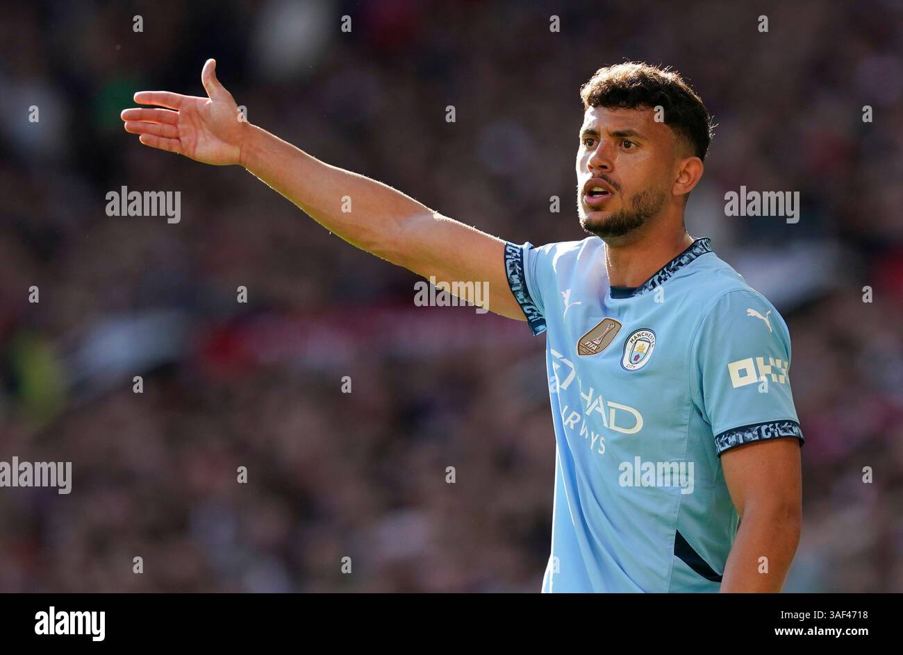Manchester, UK. 6th Apr, 2025. Matheus Nunes of Manchester City during ...