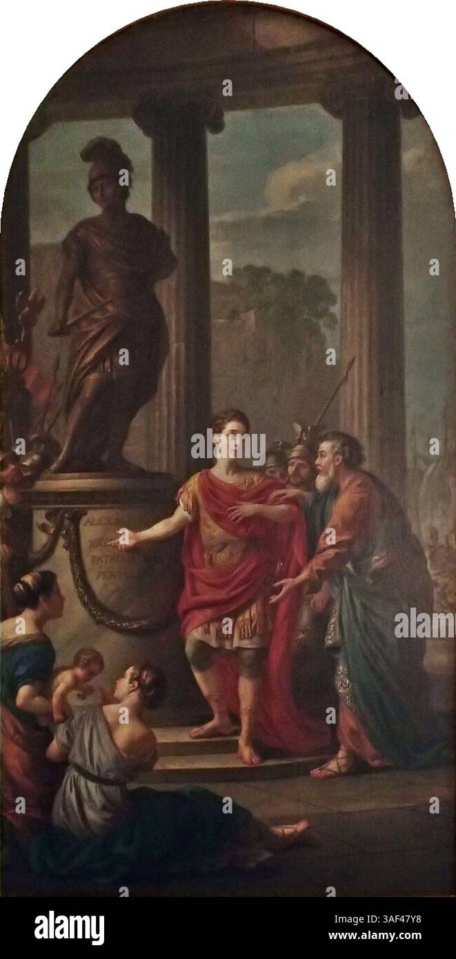 Caesar in front of the statue of Alexander by Joseph-Marie Vien (1767 ...