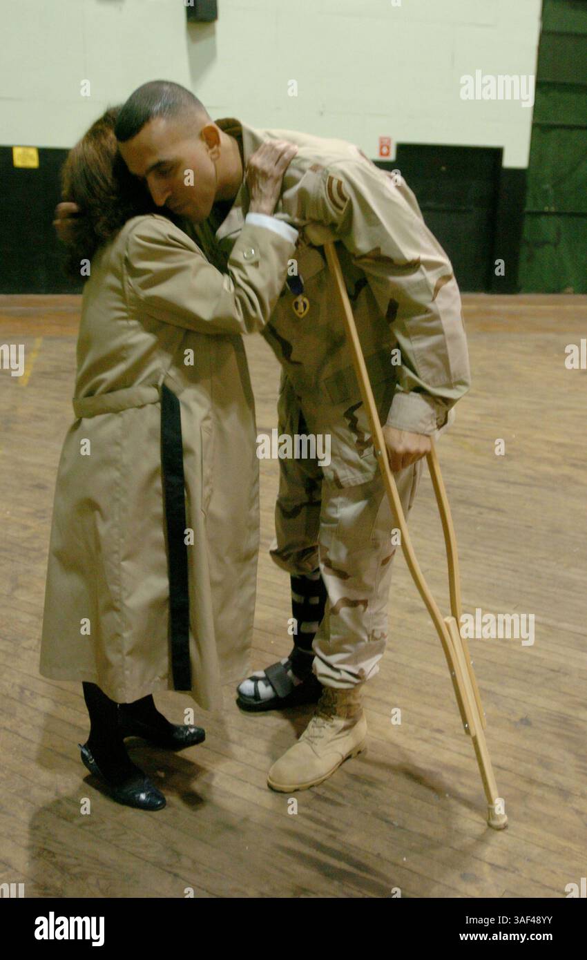 Apr 23, 2005; New York, NY, USA; Purple Heart recipient Sgt. FELIX ...