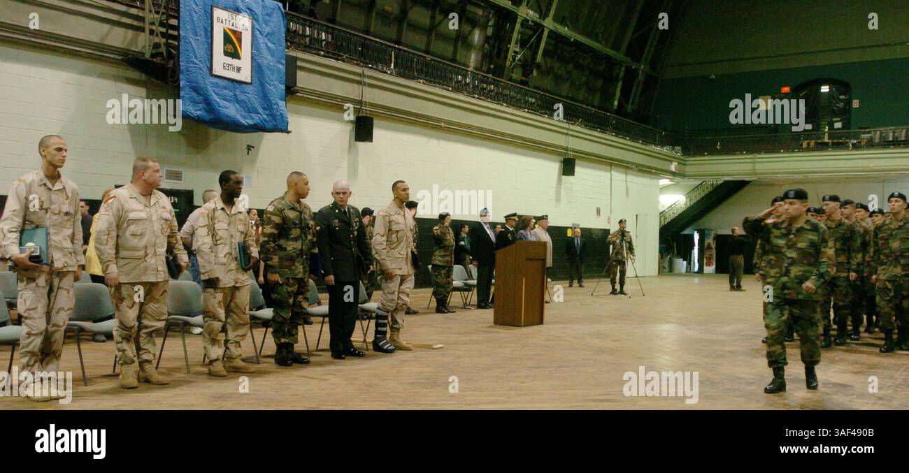 Apr 23, 2005; New York, NY, USA; Purple Heart recipients L-R: Pfc ...