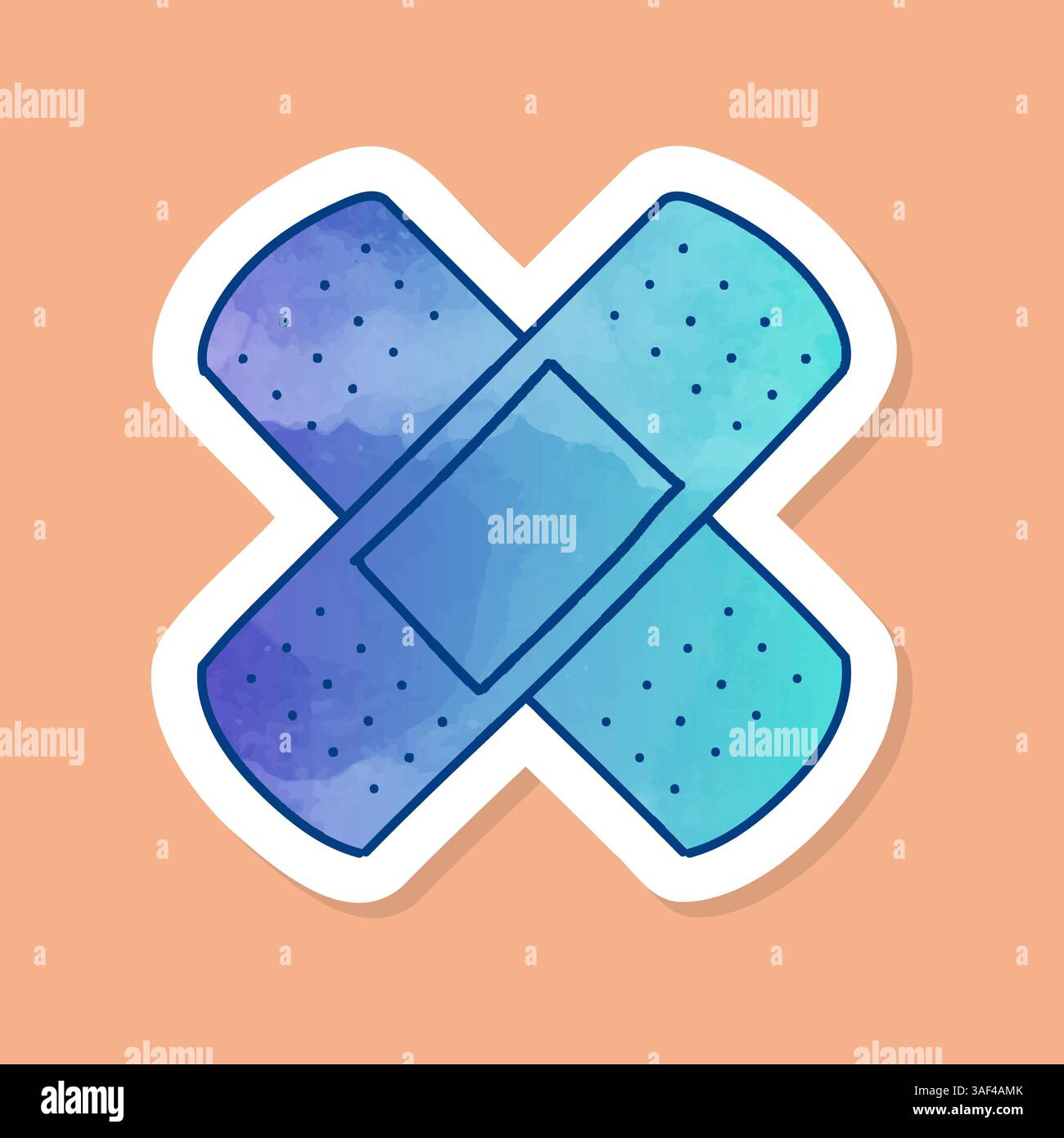 Cross bandage in cartoon hi-res stock photography and images - Alamy