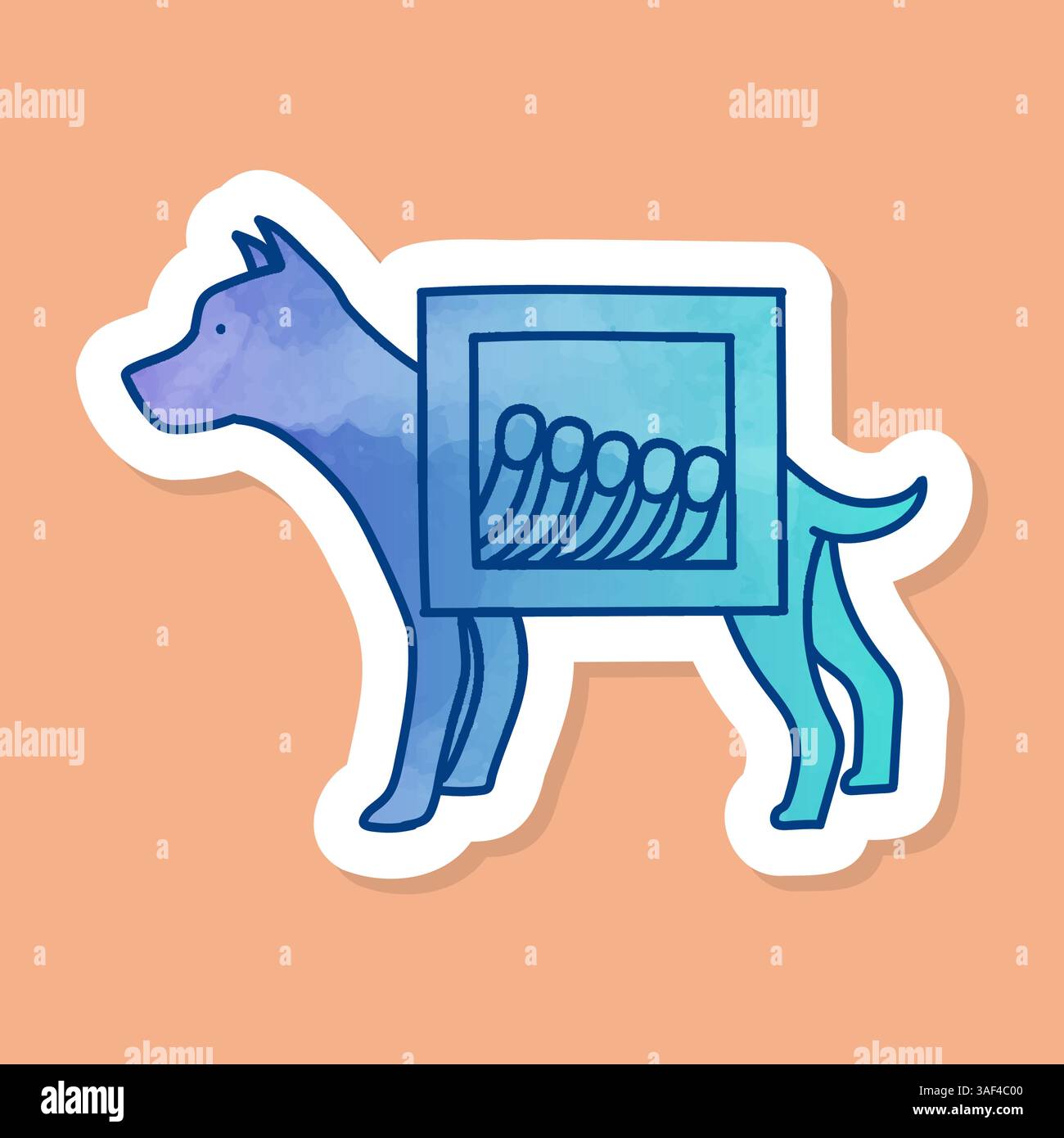 X ray view dog Stock Vector Images - Alamy