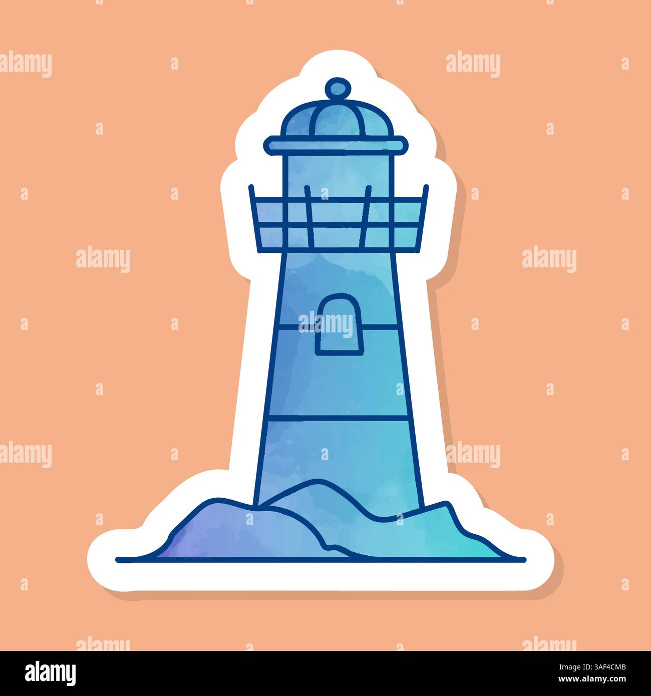 Light house color sticker hi-res stock photography and images - Alamy