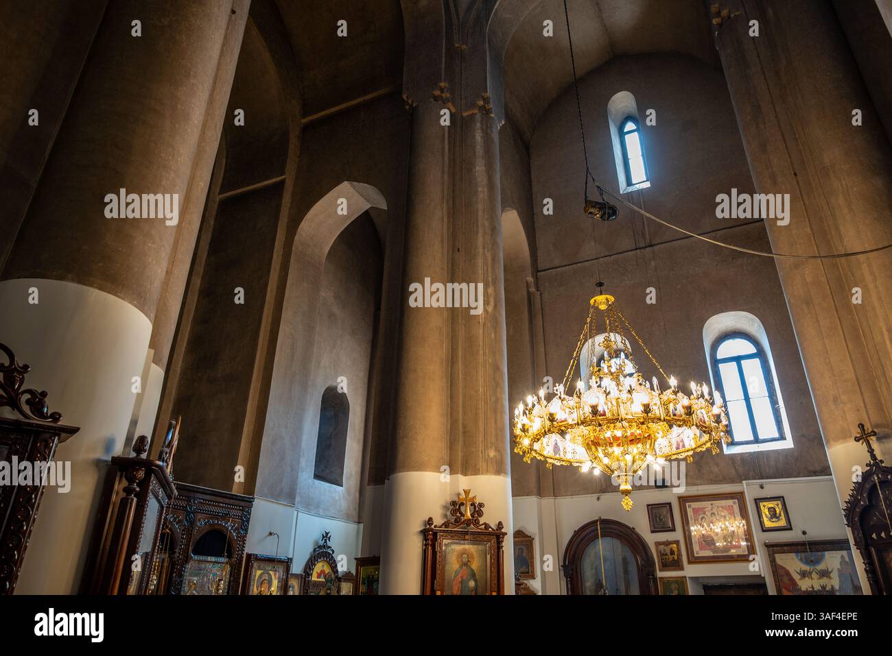 Interior of the Metekhi church of the Nativity of the Mother of God in ...