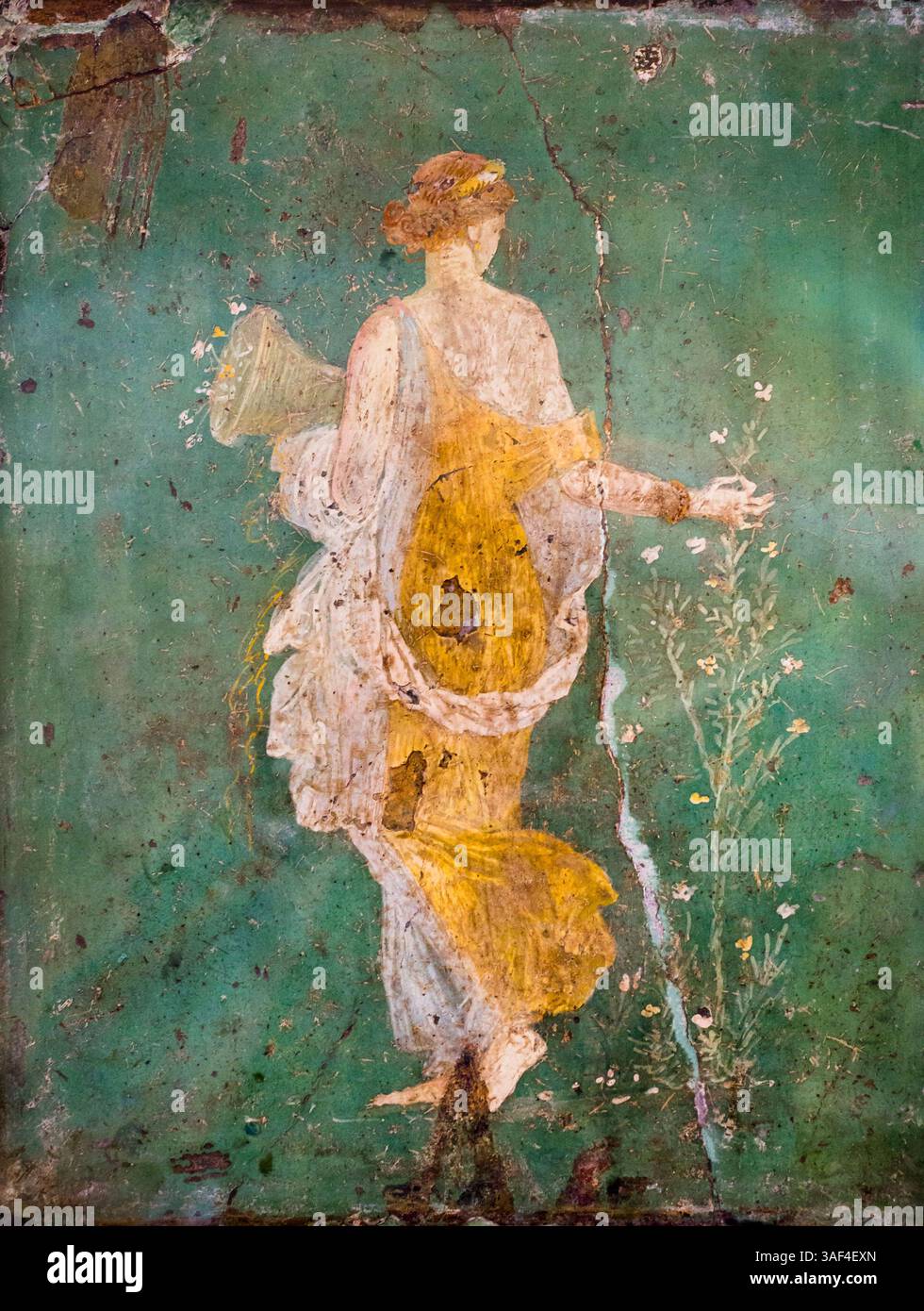 Spring fresco from the Villa Arianna, Stabiae, one of the best-known ...