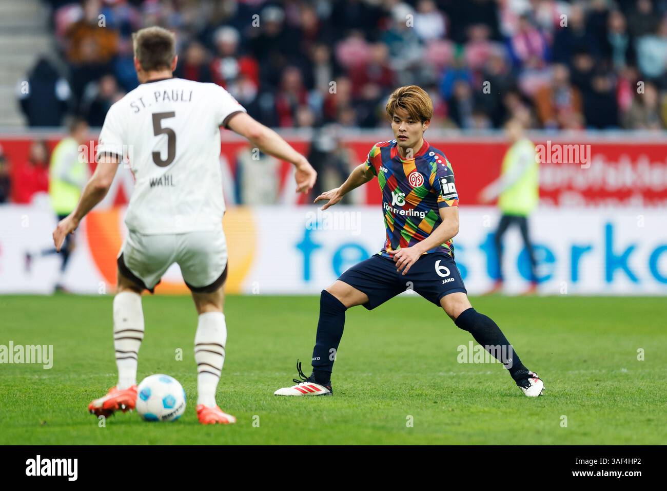 Mainz, Germany. Credit: D. 22nd Feb, 2025. Kaishu Sano (Mainz) Football/Soccer : Bundesliga ...