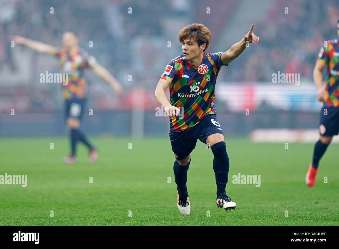 Mainz, Germany. Credit: D. 22nd Feb, 2025. Kaishu Sano (Mainz) Football/Soccer : Bundesliga ...