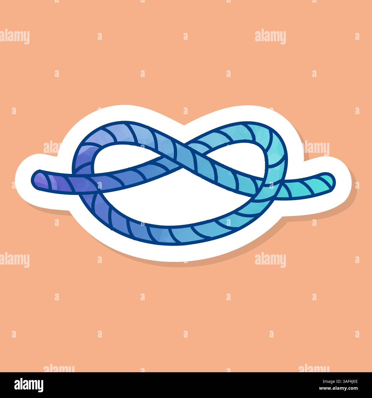 Rope knot color sticker Stock Vector Image & Art - Alamy