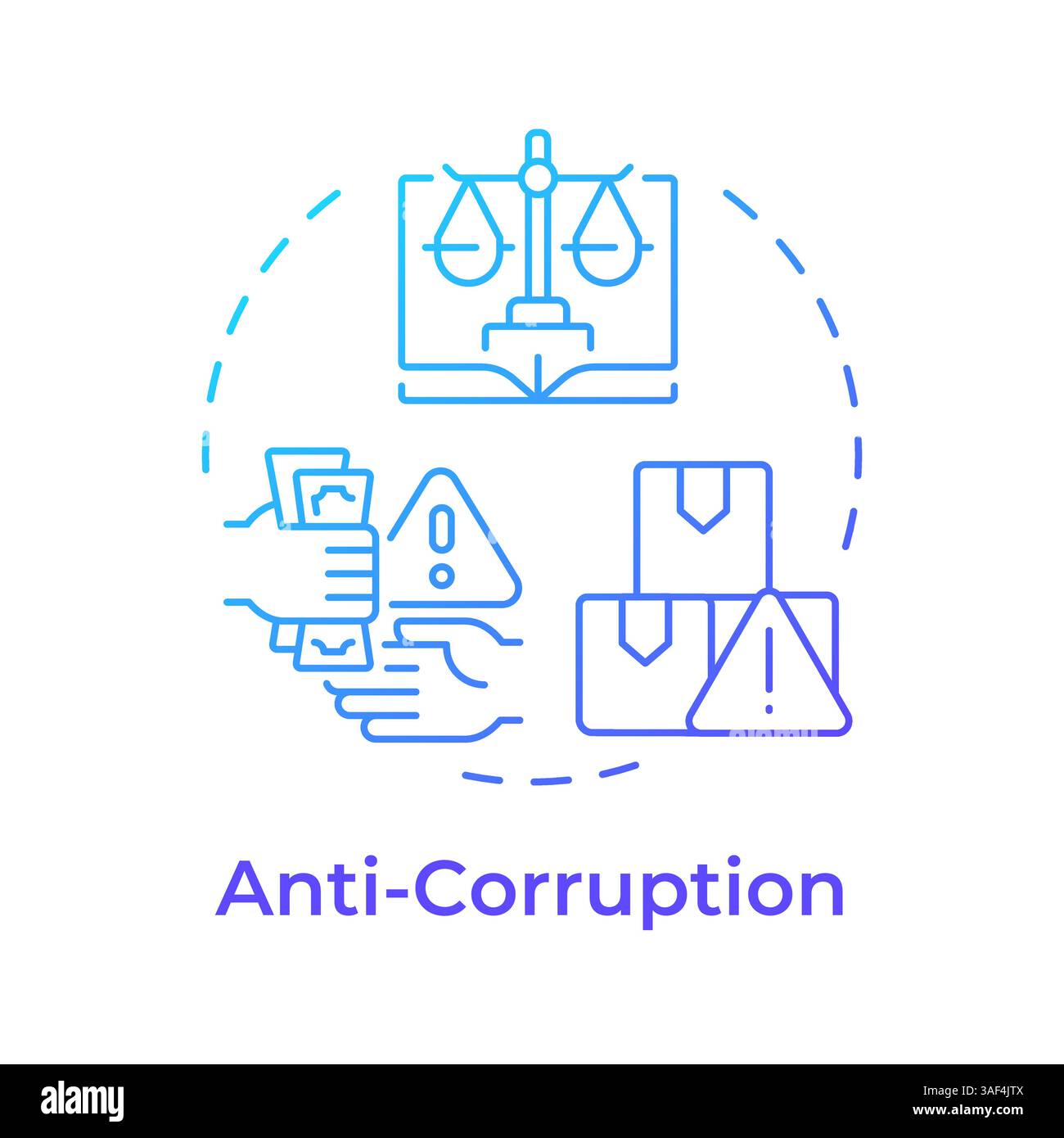 Anti corruption blue gradient concept icon Stock Vector Image & Art - Alamy
