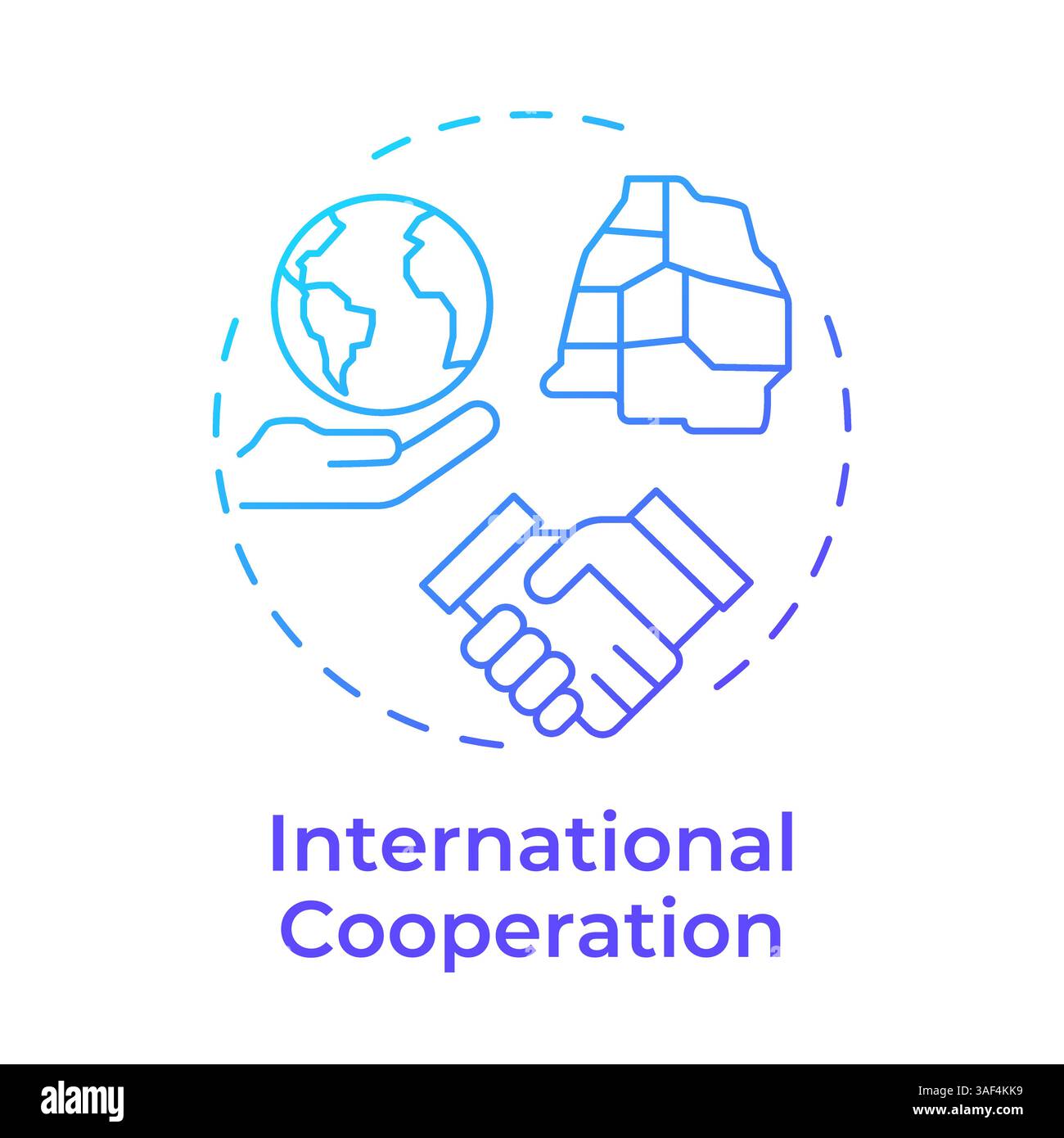 International cooperation blue gradient concept icon Stock Vector Image & Art - Alamy