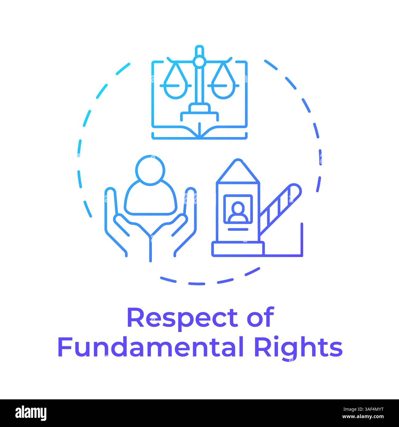 Respect of fundamental rights blue gradient concept icon Stock Vector Image & Art - Alamy