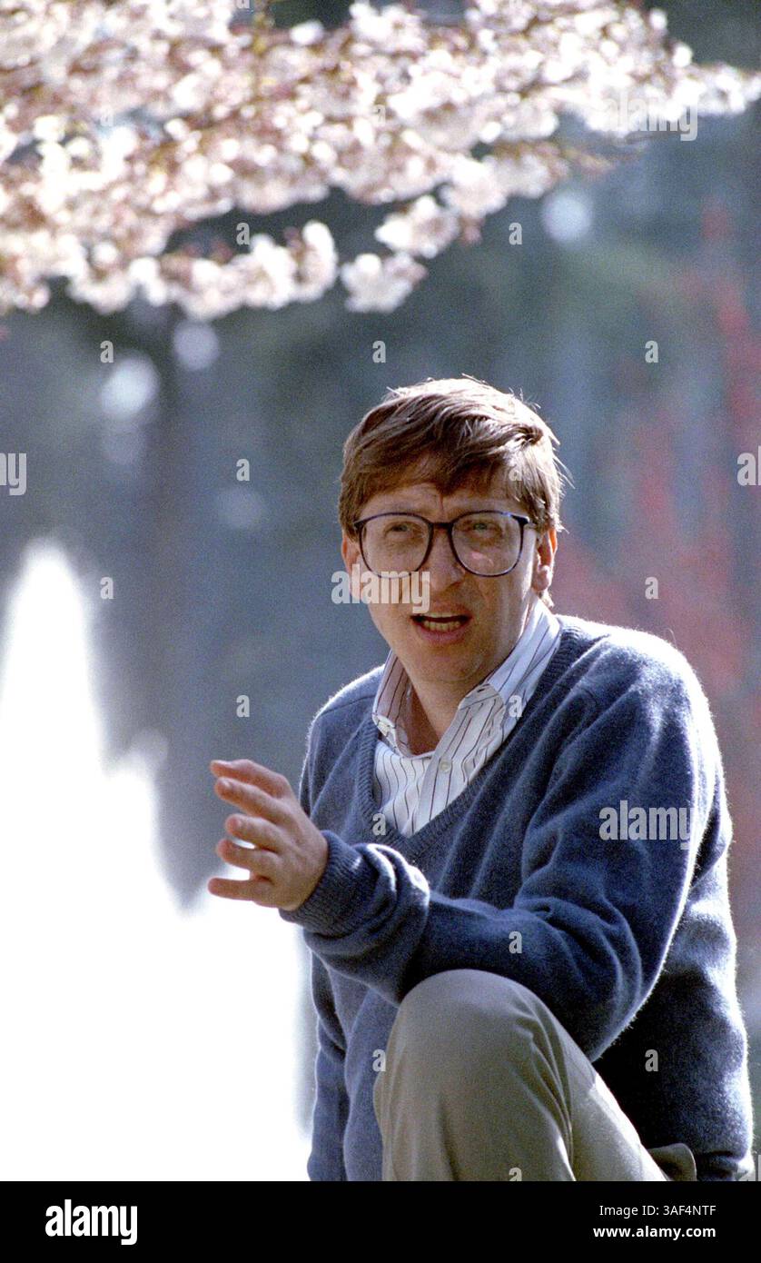 Mar 12, 1992; Redmond, Washington, USA; BILL GATES, Microsoft Chief ...