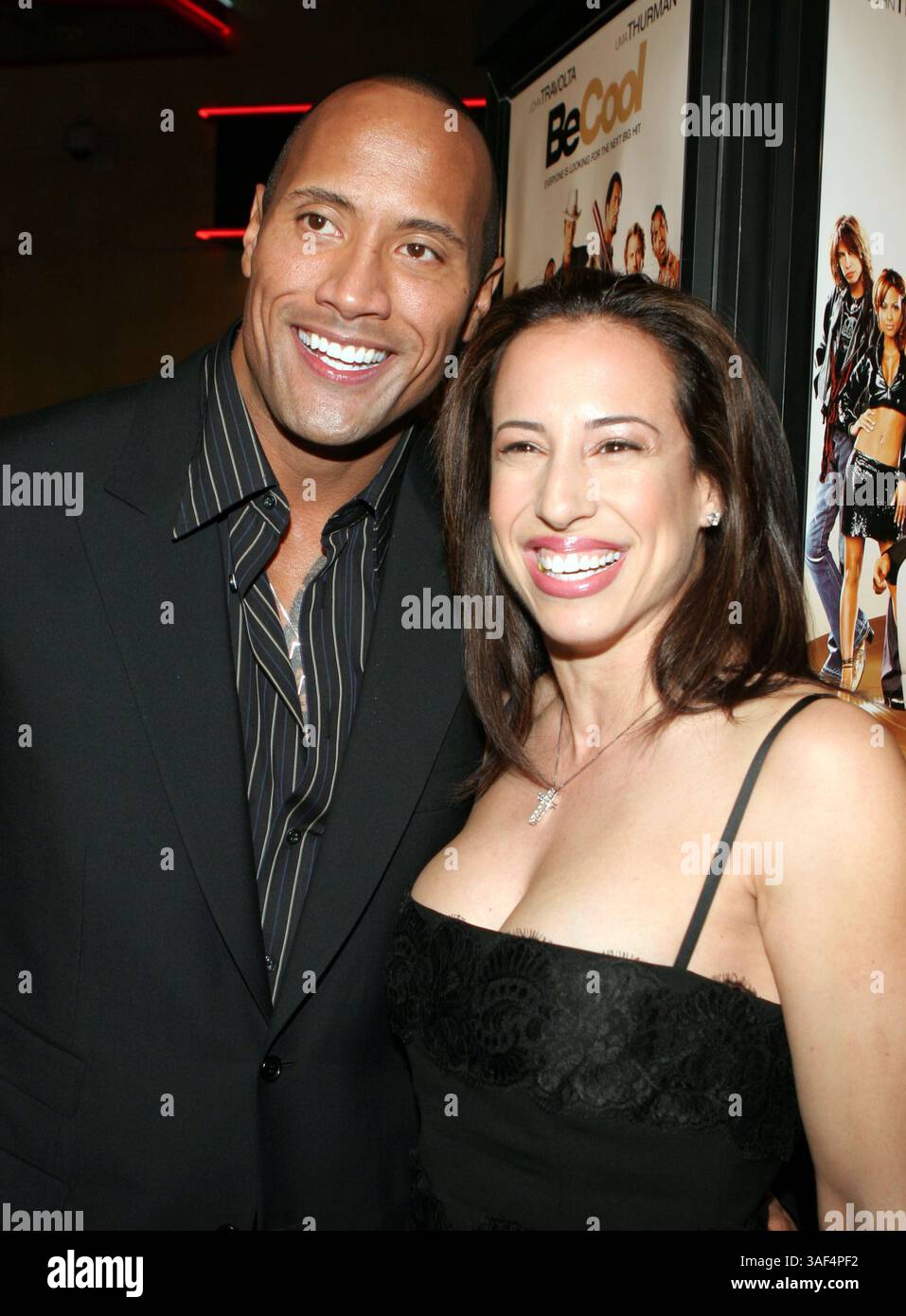 Feb 14, 2005; Hollywood, CA, USA; DWAYNE 'THE ROCK' JOHNSON and wife ...