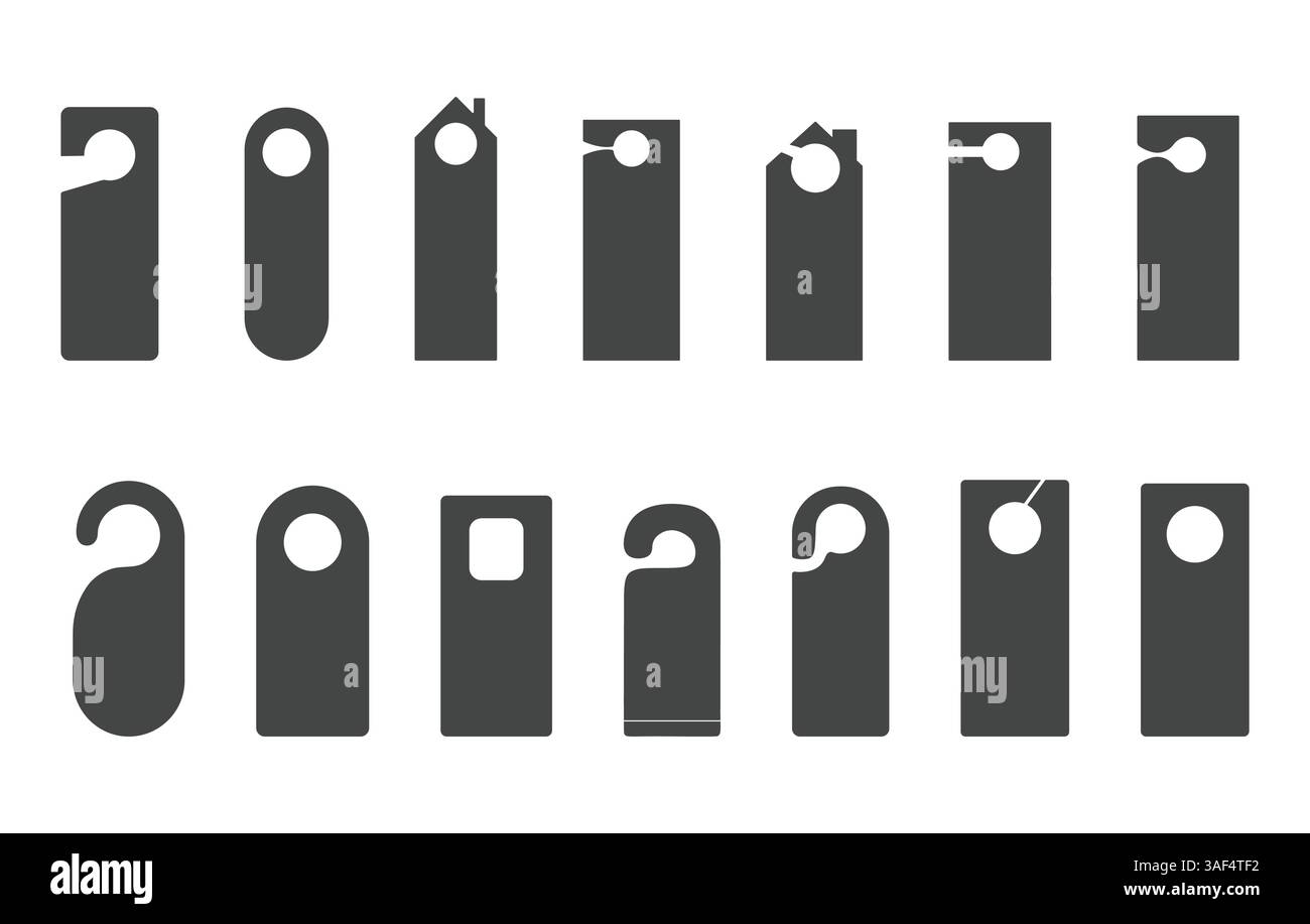 Door hanger silhouette, Door hanger vector, House door hangers silhouette, House door hangers ...