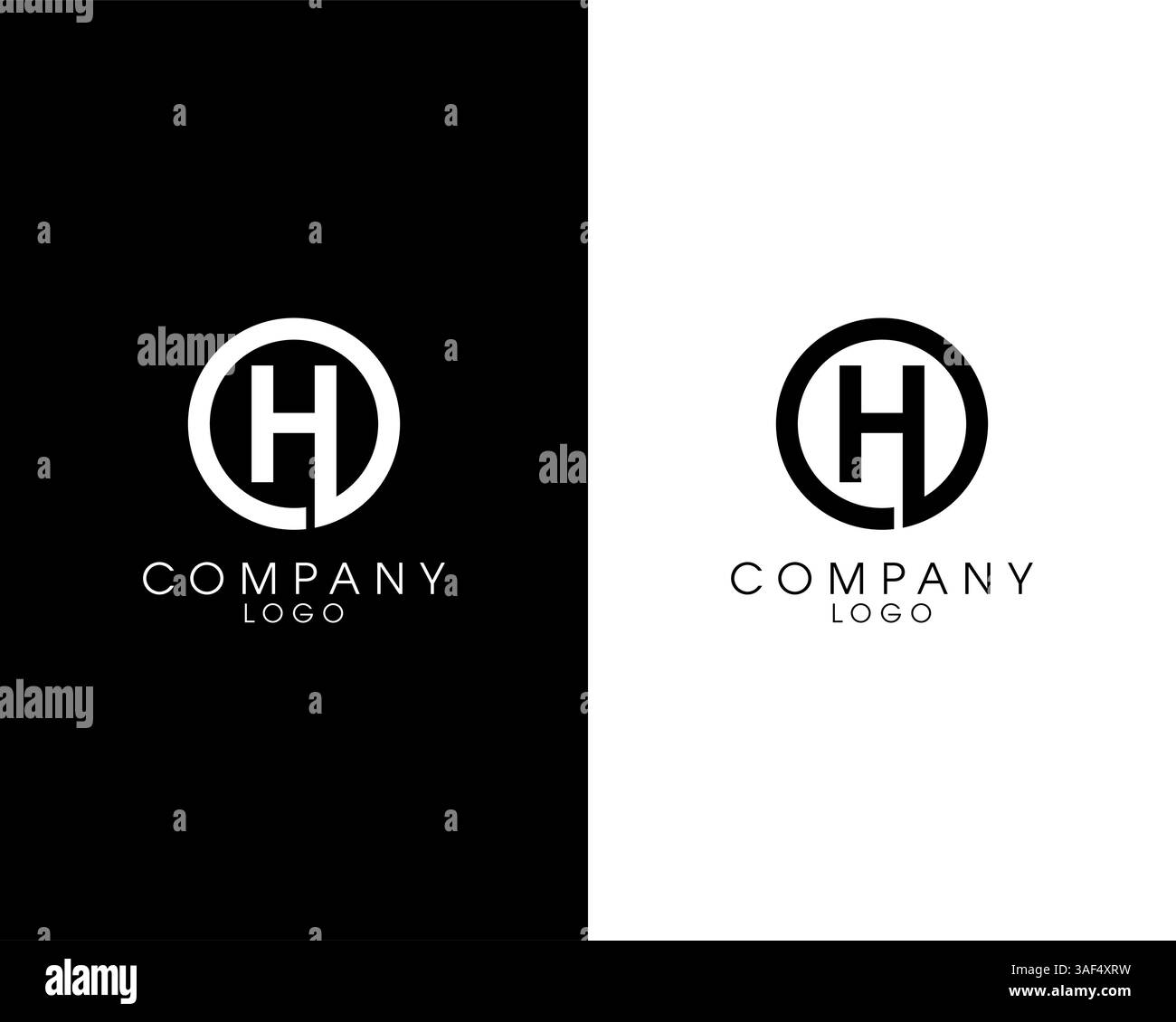 Letter OH, HO initial logotype company name design. vector logo for ...