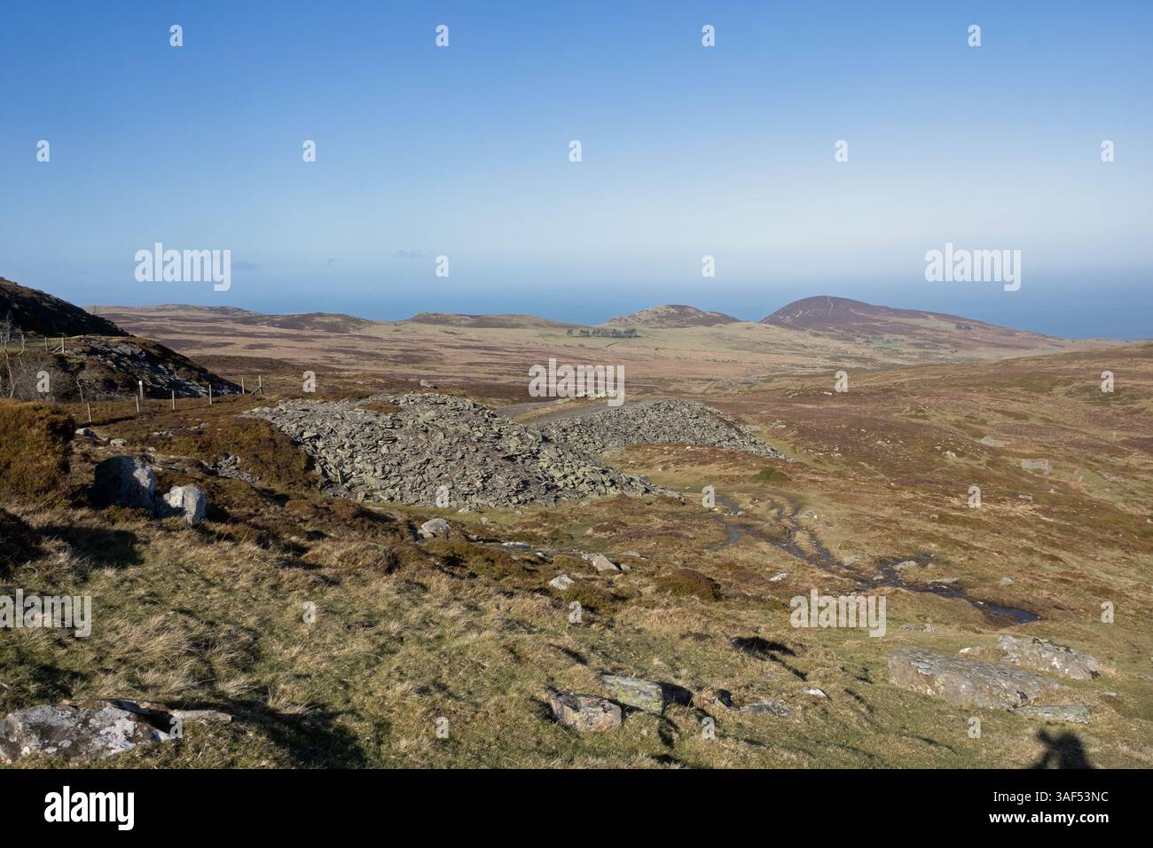 View toward Conwy Llandudno and the Great Orme from the slopes of Tal y ...