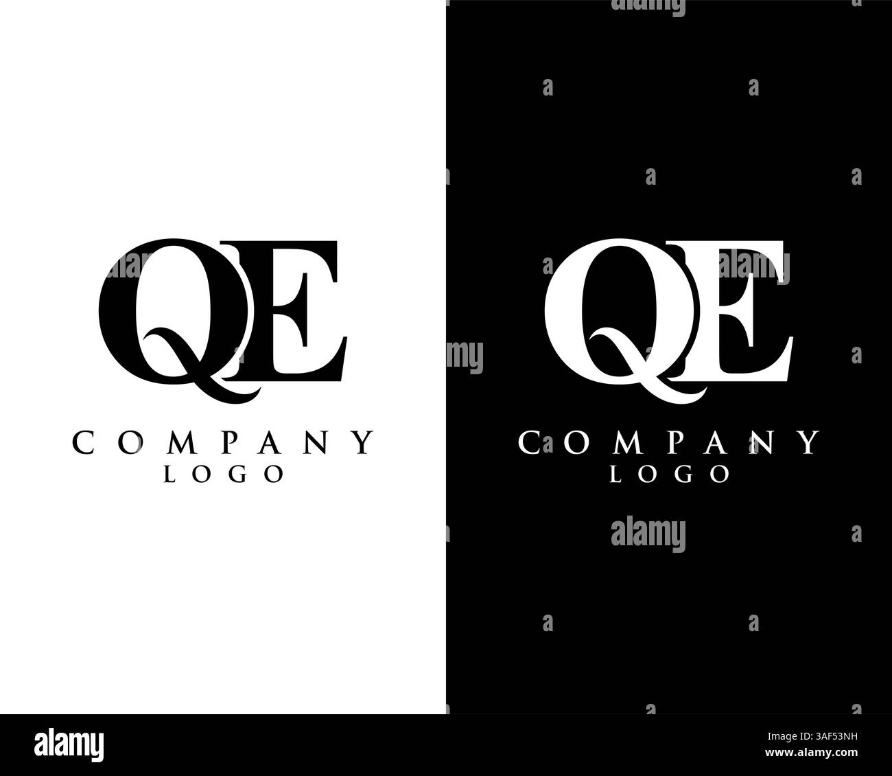 QE, EQ modern logo design with Black and white background. vector logo ...