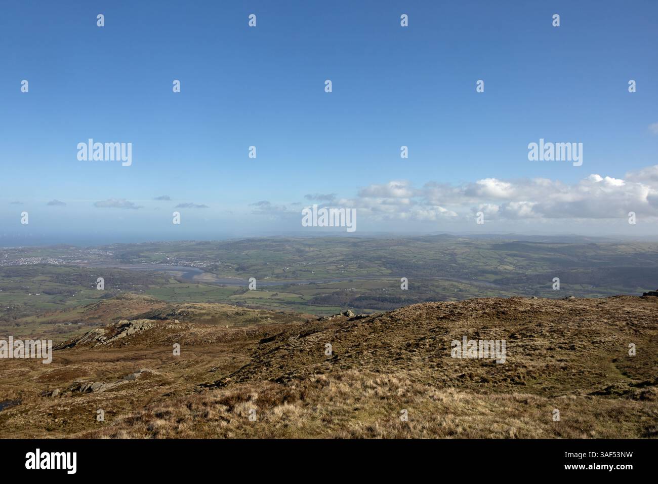 View toward Conwy Llandudno and the Great Orme from the slopes of Tal y ...