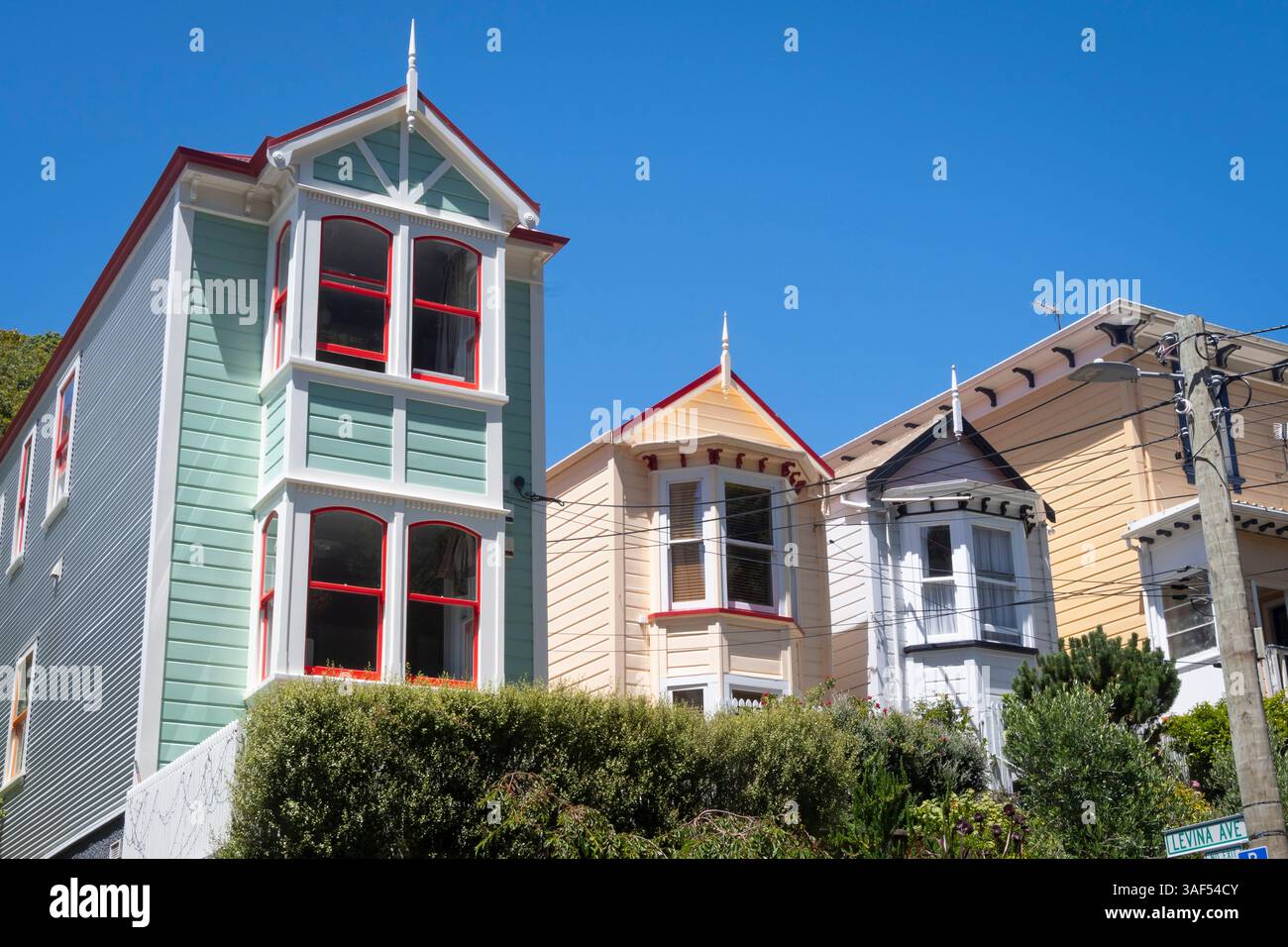 Victorian houses, Wellington, North Island, New Zealand Stock Photo - Alamy