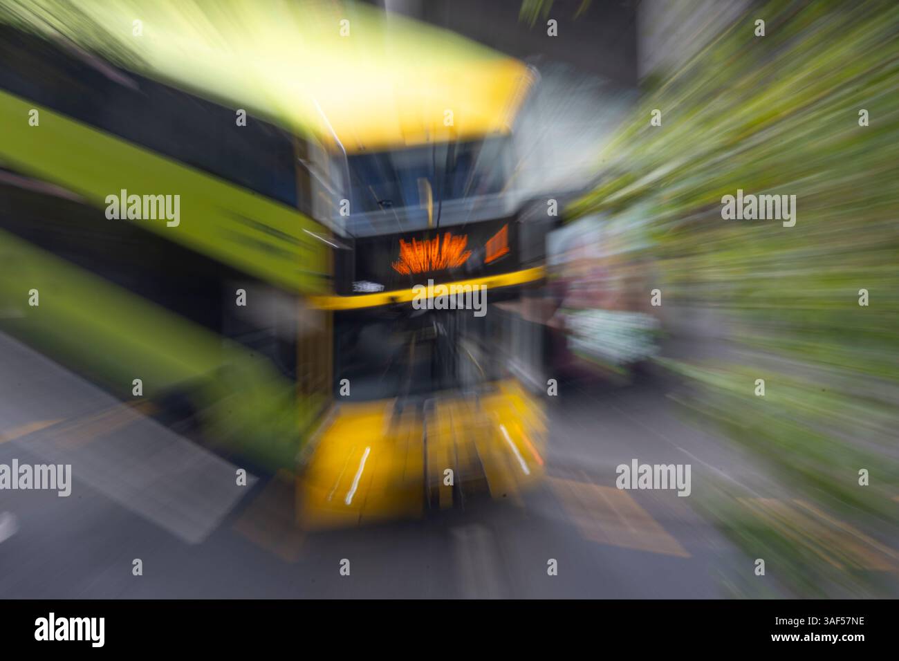 Bus in Wellington, North Island, New Zealand Stock Photo - Alamy