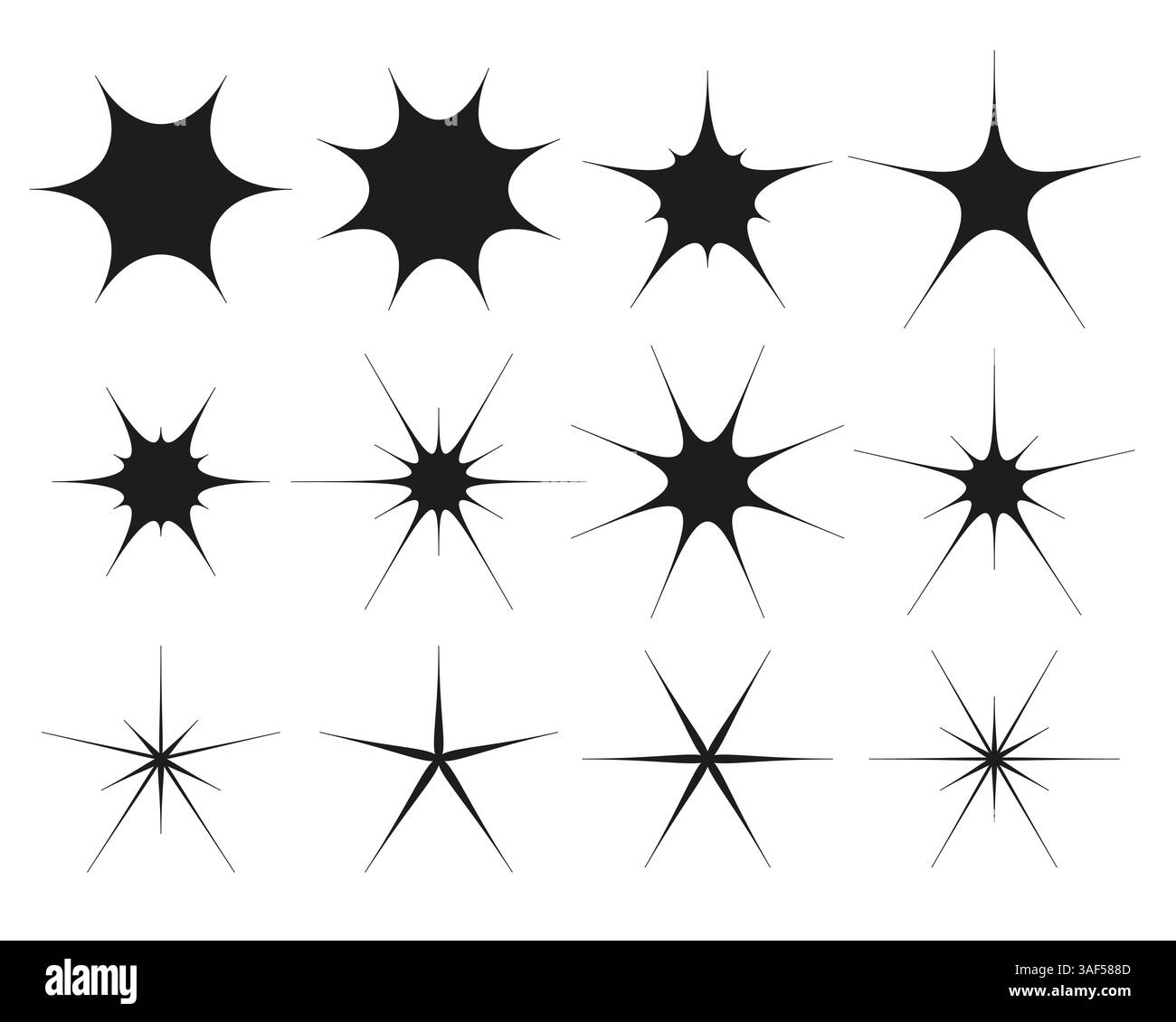 Abstract geometric star set Stock Vector Image & Art - Alamy