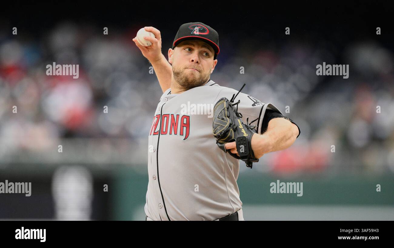 Arizona Diamondbacks starting pitcher Corbin Burnes in action during a ...
