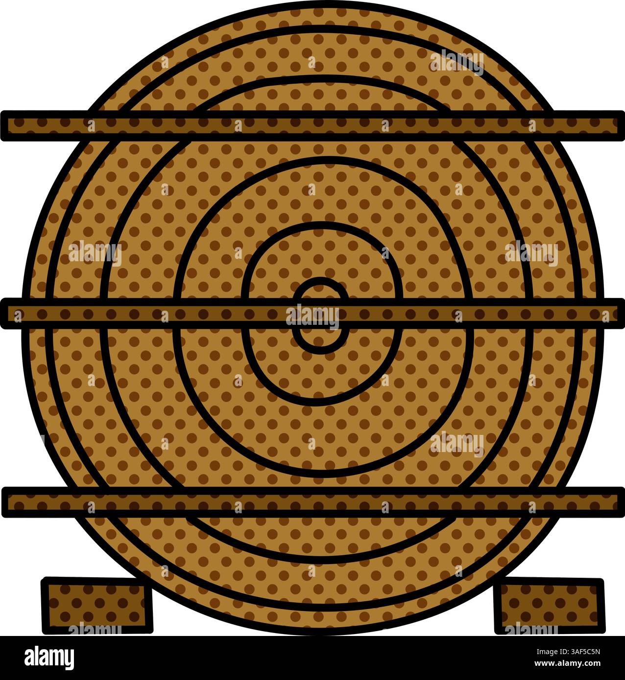 wood milling cut stacked halftone hand drawn color vector illustration ...