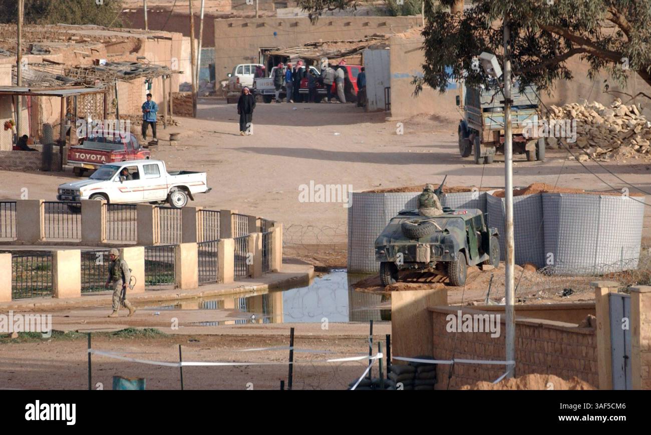 Jan 30, 2005; An Nukhayb, Iraq; Marines from Battery G, 2nd Battalion ...