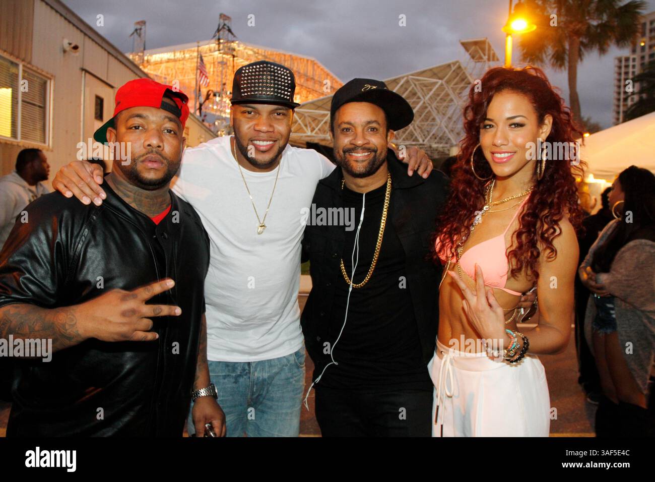 March 7, 2015 - Clearwater, Florida, U.S. - (L-R) Gorilla Zoe, Flo Rida ...