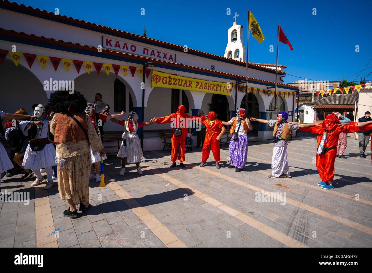 Vlora, Albania - May 5, 2024: Easter festival in the folklore village ...