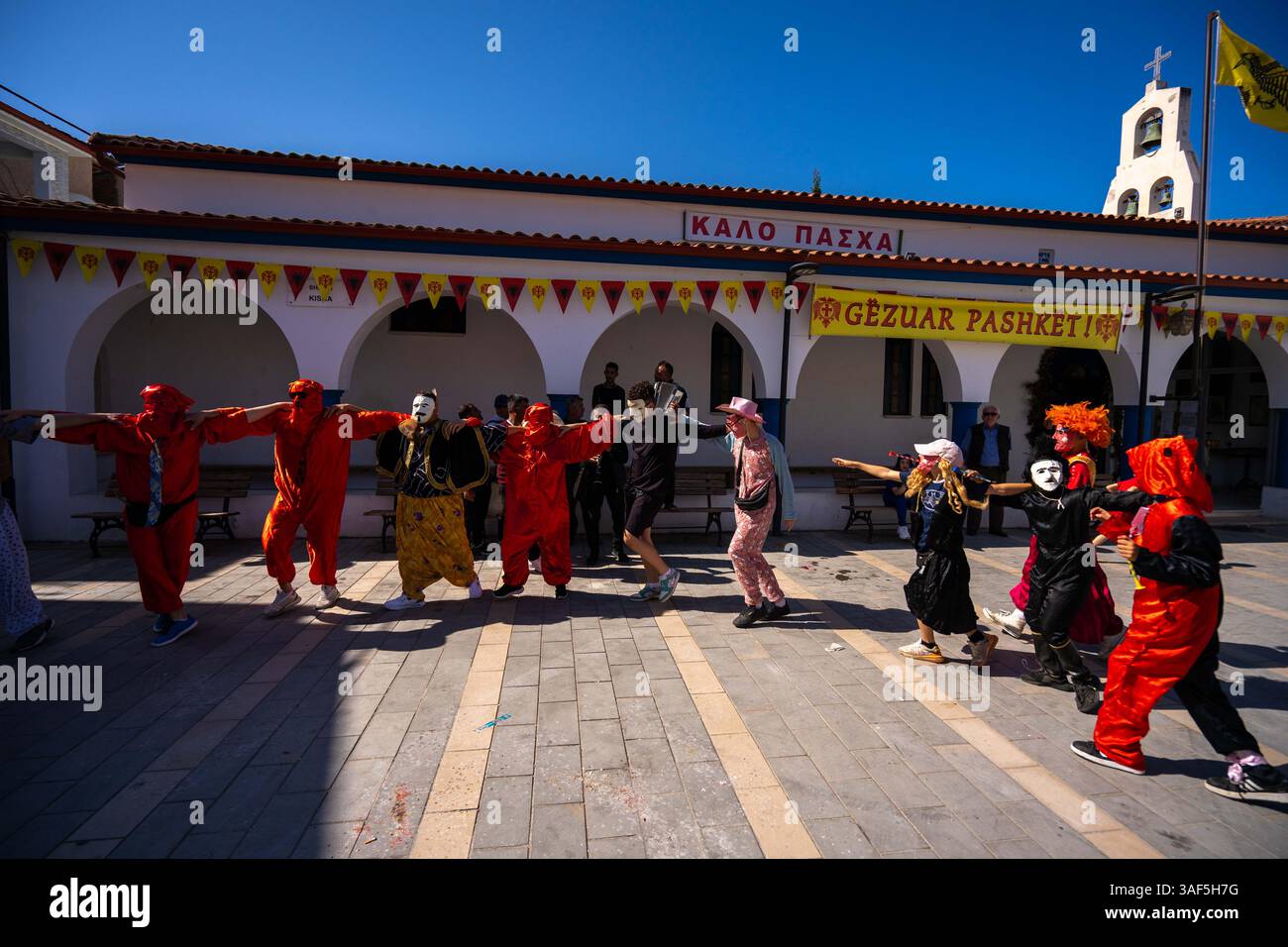 Vlora, Albania - May 5, 2024: Easter festival in the folklore village ...