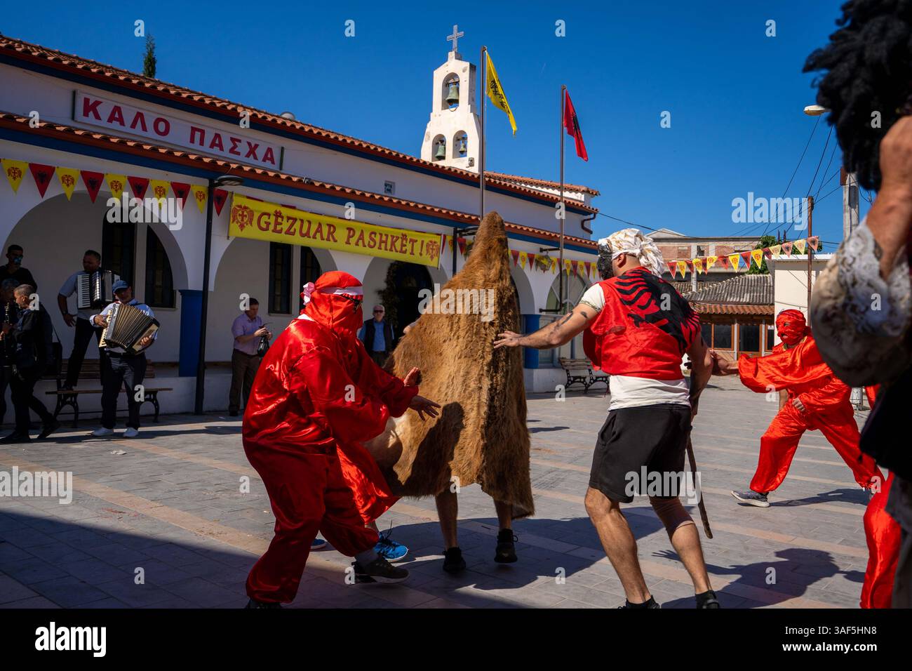 Vlora, Albania - May 5, 2024: Easter festival in the folklore village ...
