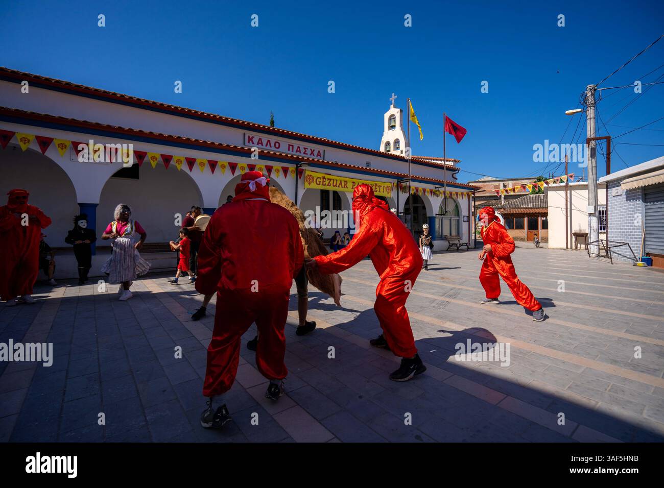 Vlora, Albania - May 5, 2024: Easter festival in the folklore village ...