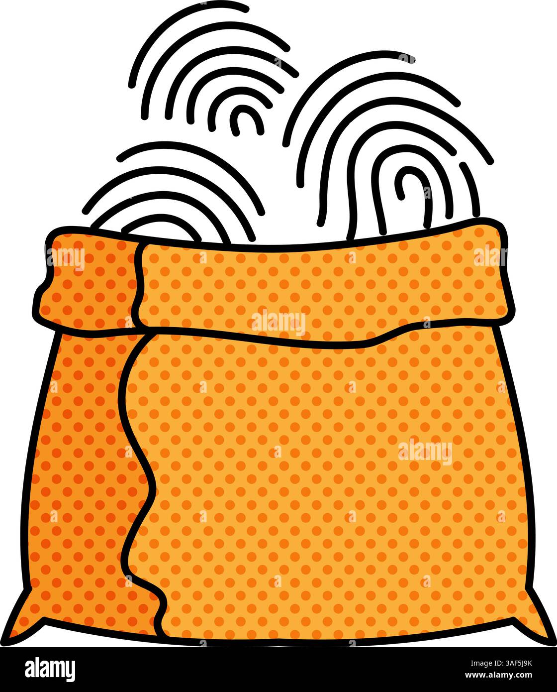 fingerprint identity harvest halftone hand drawn color vector ...