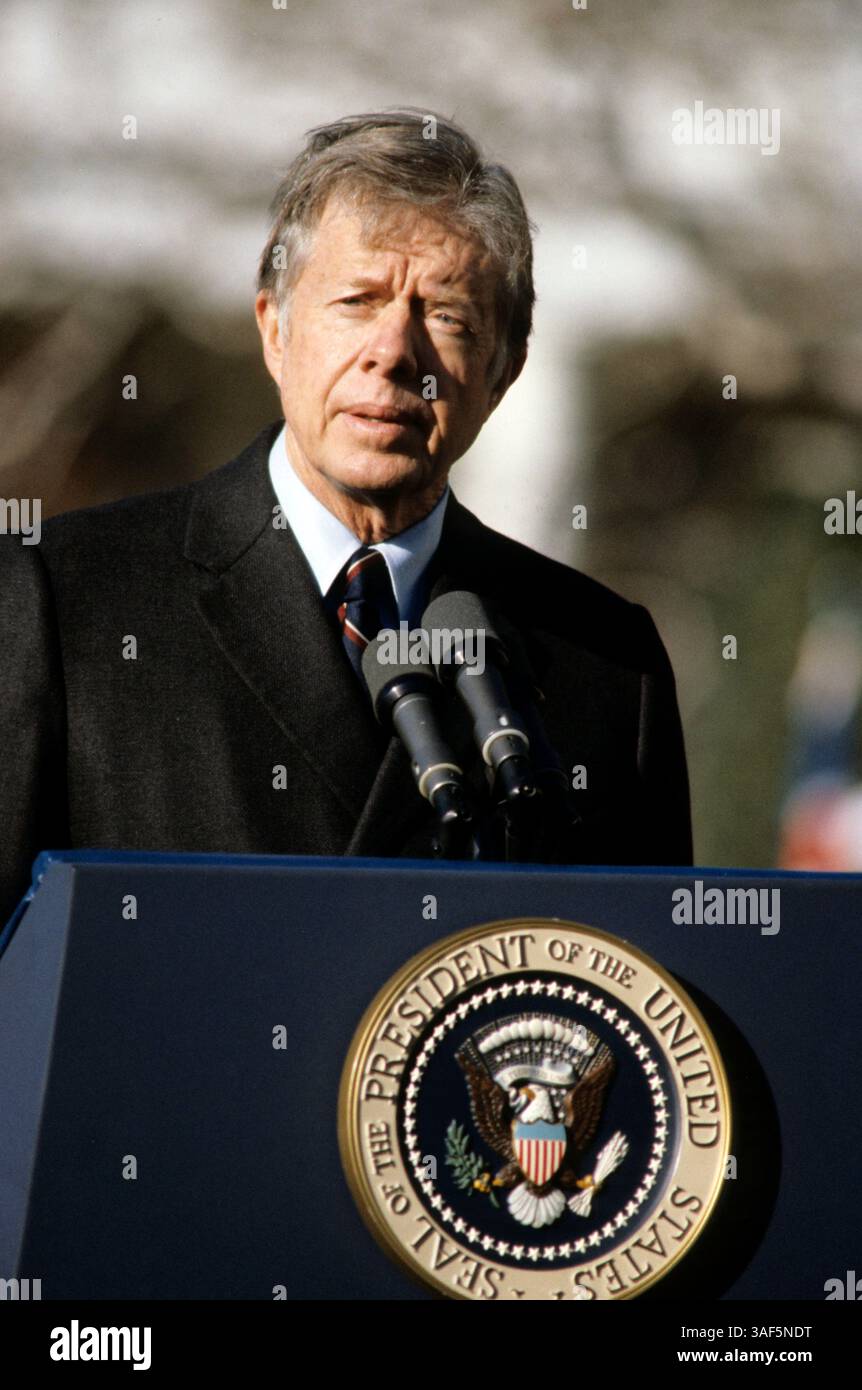 Dec 04, 1979; Washington, DC, USA; President JIMMY CARTER at the White ...