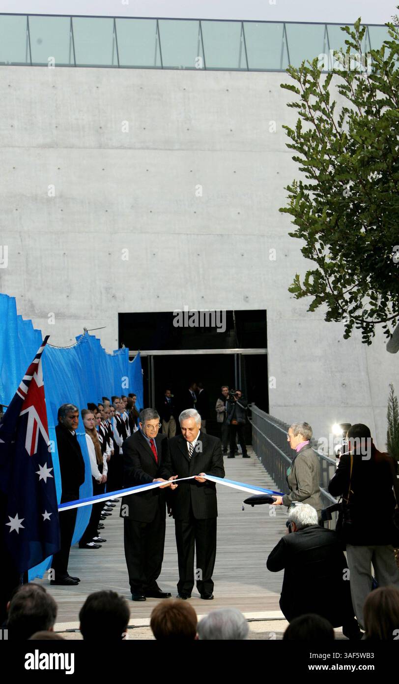 Mar 15, 2005; Jerusalem, ISRAEL; Israeli President MOSHE KATSAV, and ...