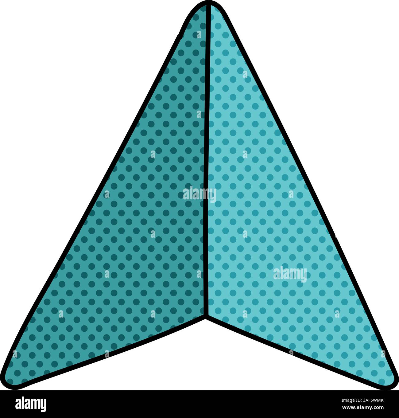 map pin arrow head halftone hand drawn color vector illustration Stock ...