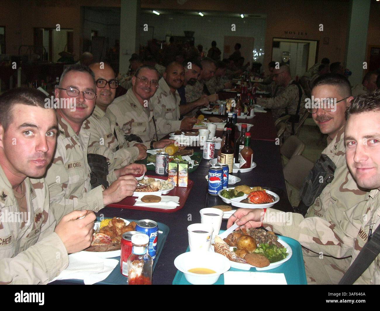 Mar 05, 2005; Camp Fallujah, Iraq; Seabees from Naval Mobile ...