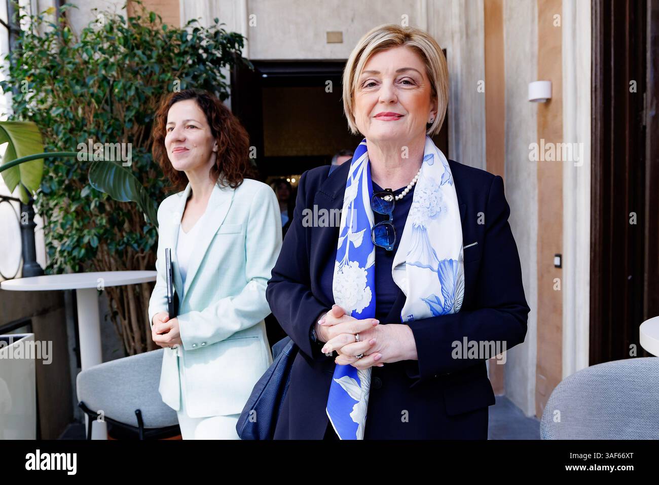 Roma, Italia. 07th Apr, 2025. Il ministro del Lavoro Marina Elvira ...