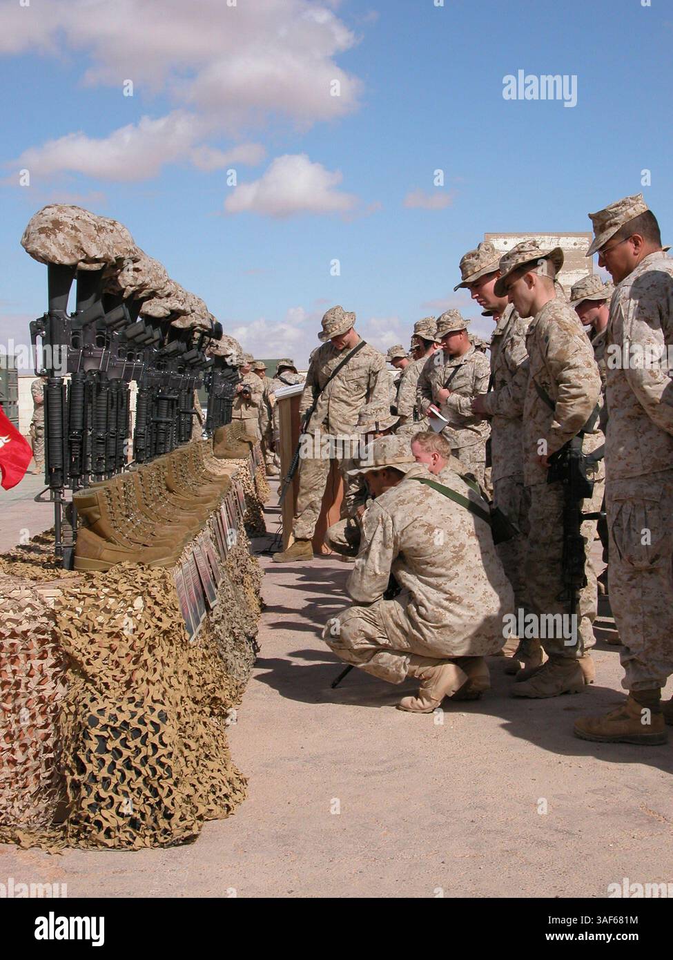 Feb 02, 2005; Camp Korean Village, Iraq; Marines of Battalion Landing ...