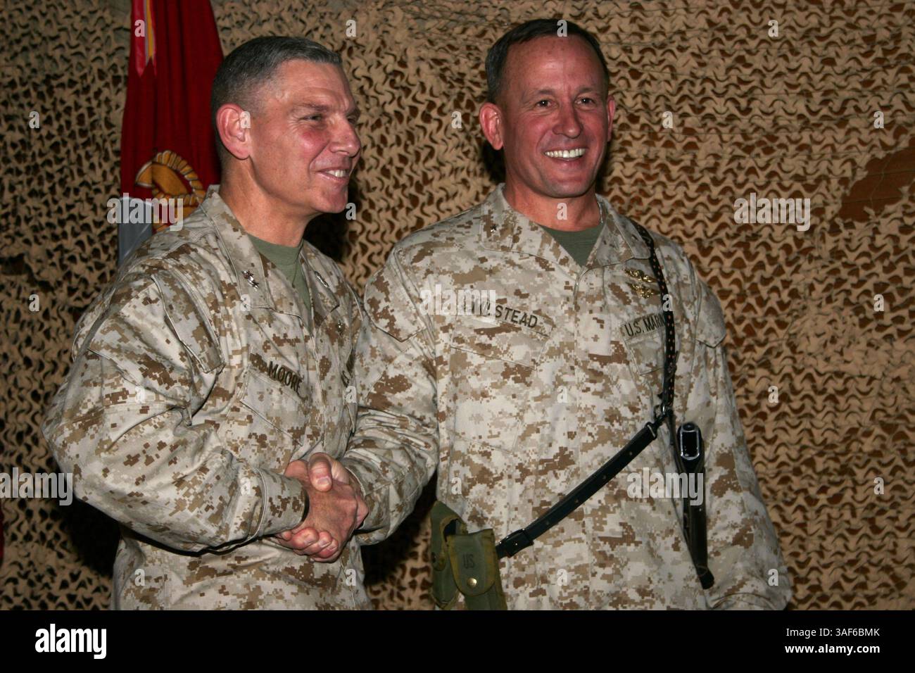 Feb 23, 2005; Al Asad, Iraq; Newly promoted Brig. Gen. ROBERT E ...