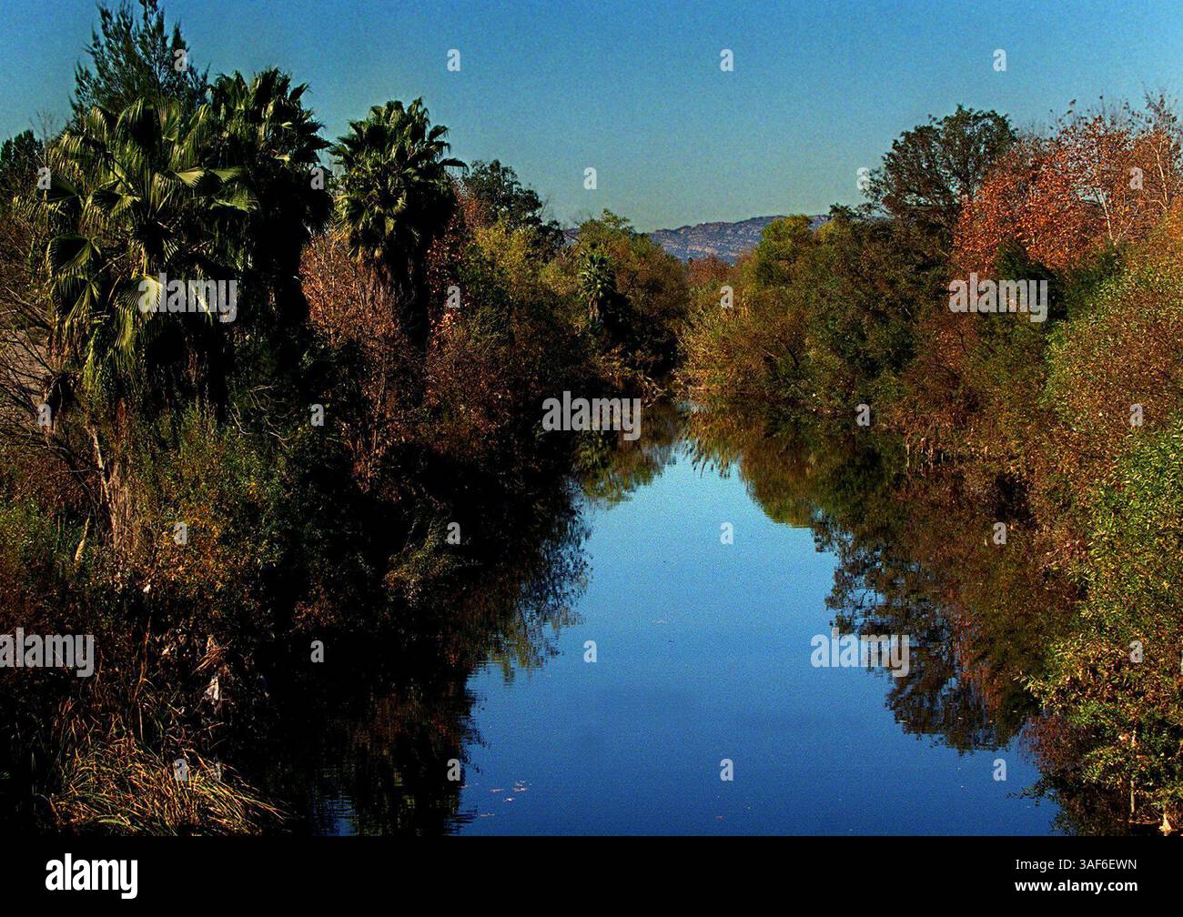 This is a section of the Los Angeles River no more than two miles west ...