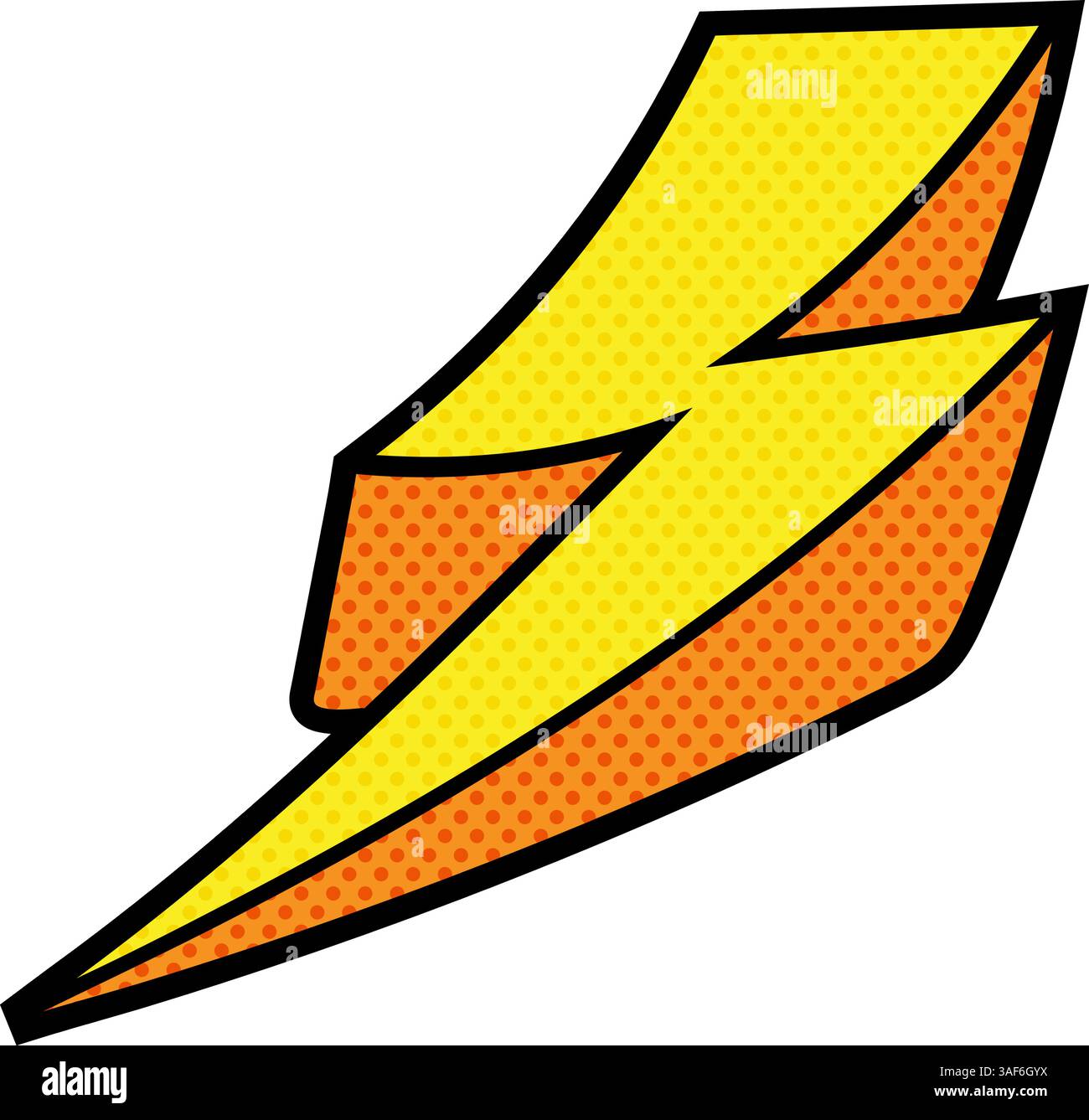 thunder halftone hand drawn color vector illustration Stock Vector ...