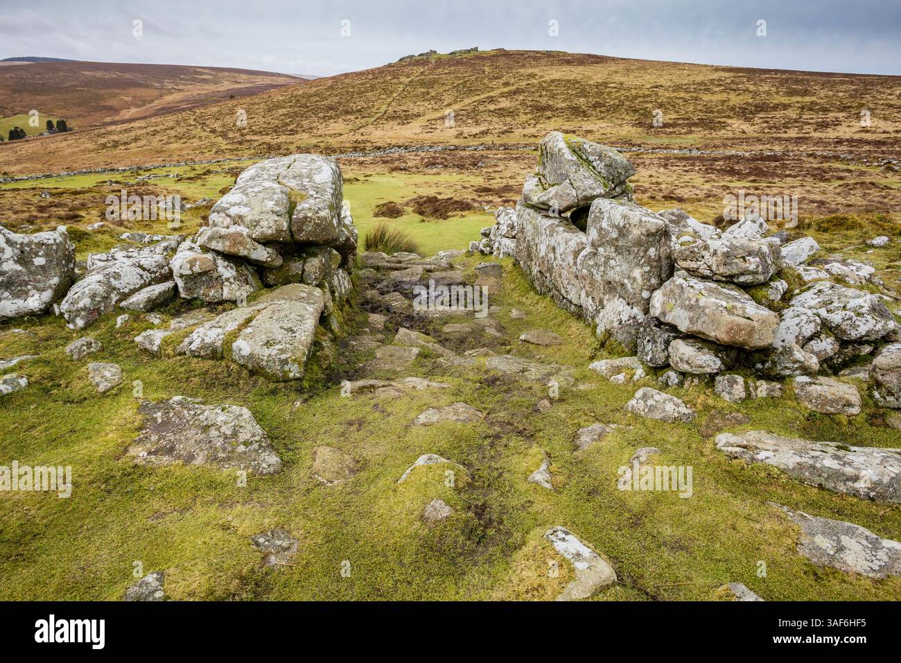 Entrance to Grimspound, Dartmoor: Late bronze-age – circa 1450 BCE ...