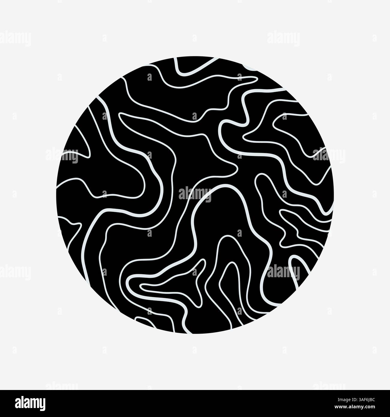 Round topography shapes abstract circle wavy lines Stock Vector Image ...