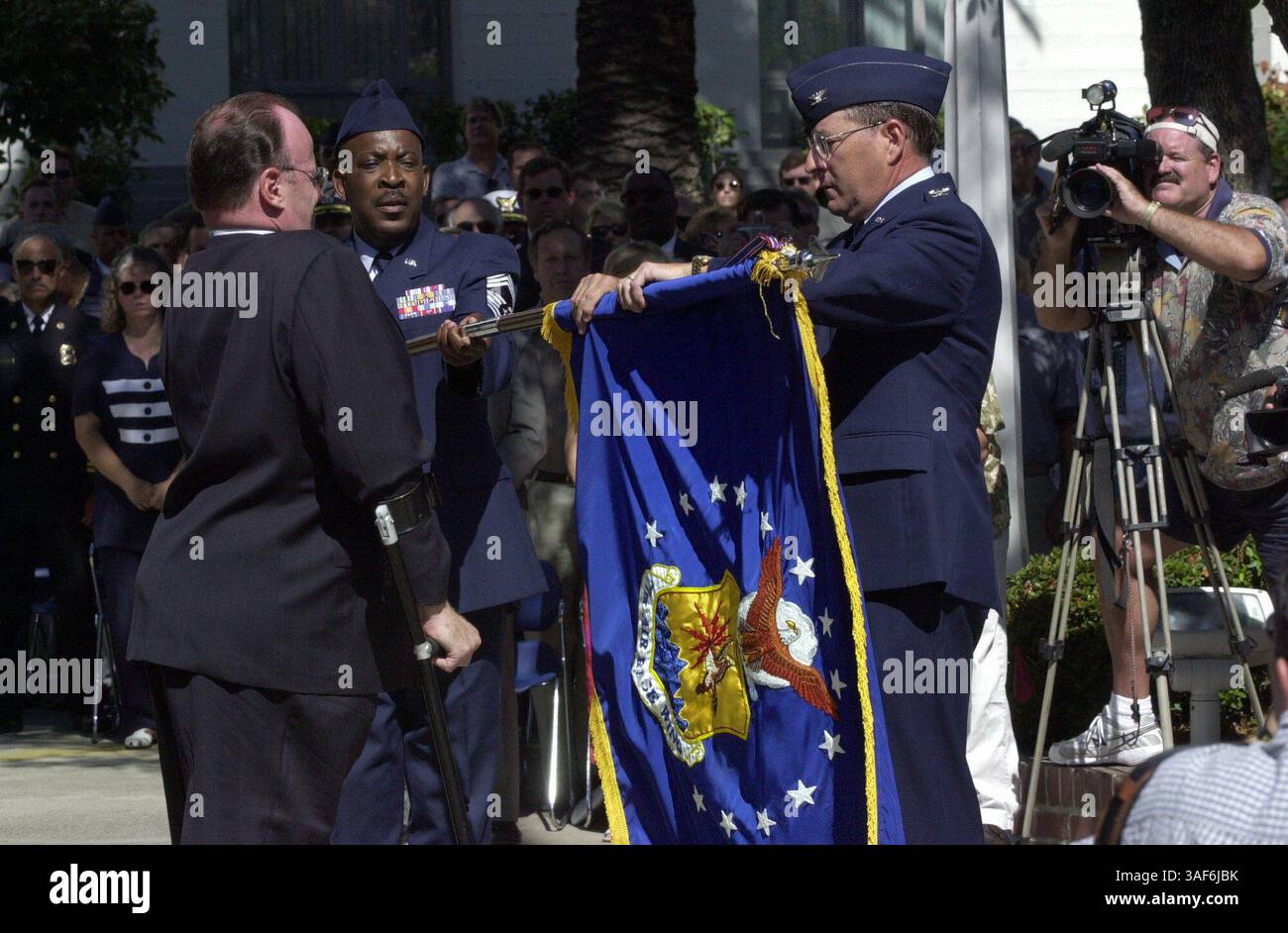 The flag of the 77th Air Base Wing, McClellan AFB, was retired in ...